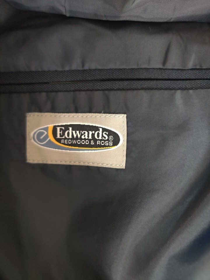Edwards Signature Blazer Jacket Navy Blue Washable 6525-007 Womens Size ...
