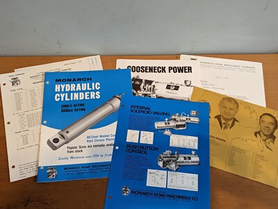 Monarch Road Machinery Hydraulic Power packs Hydraulic Cylinders Brochures '70s | eBay