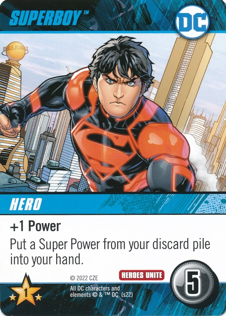 SUPERBOY DC Comics Deck Building Game card HEROES UNITE | eBay