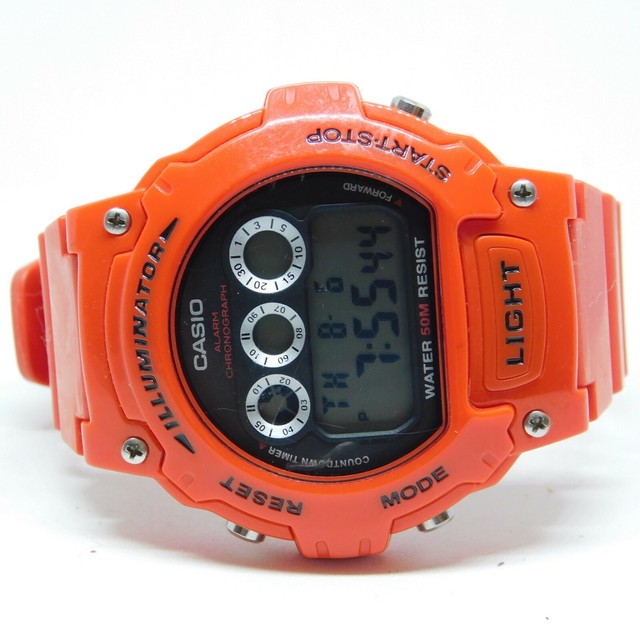 Casio Illuminator 3225 W-214hc Water Resistant Quartz Digital Men's ...