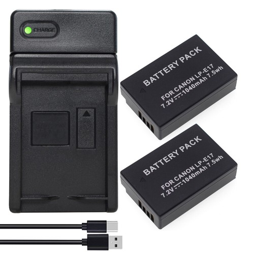 2x Battery +SLIM Charger For Canon EOS R8 R50 R10 RP 77D T8I 850D ...