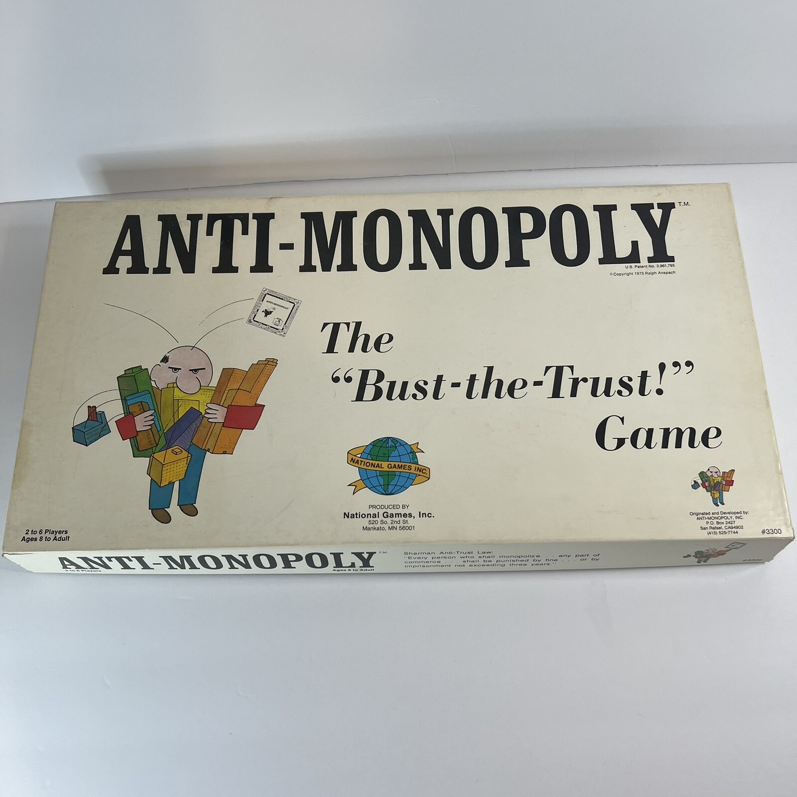 VINTAGE Anti Monopoly 1973 COMPLETE Classic Board Game Finance