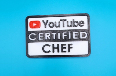 Youtube Certified Chef Magnetic Novelty Tool Box Badge 3D Printed ...
