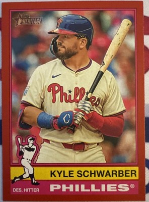 2025 Topps Heritage Red Border Kyle Schwarber #480 Philadelphia ...