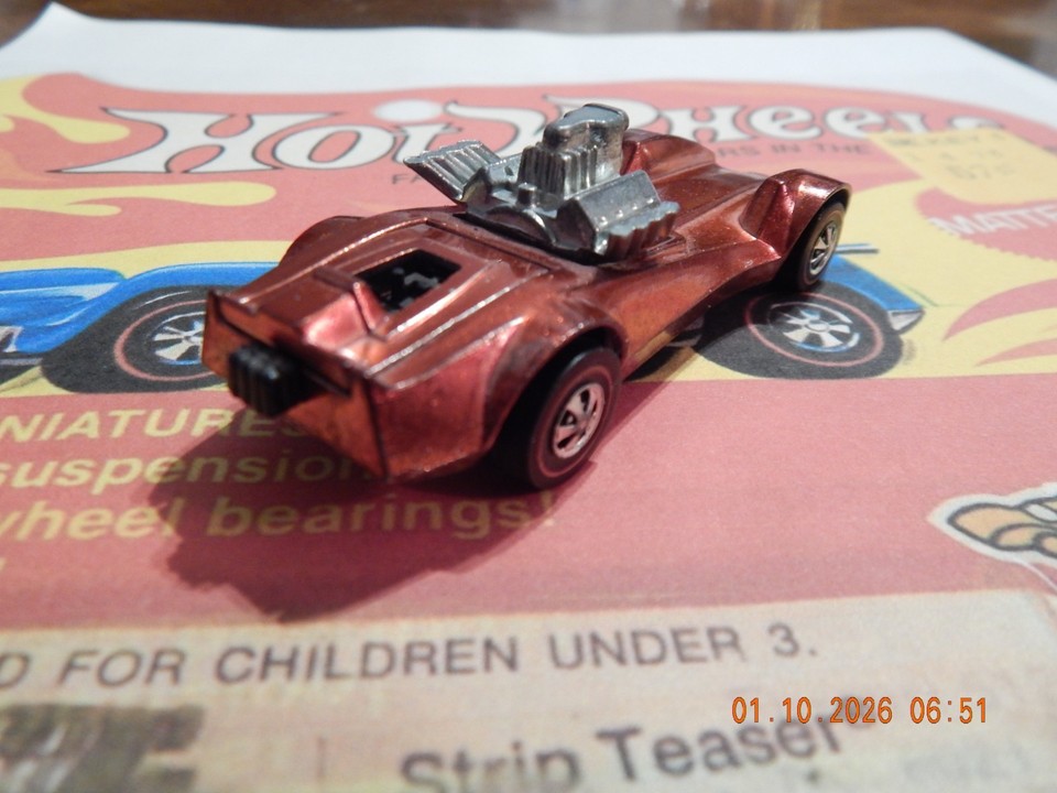 Hot Wheels 1971 Strip Teaser VERY-RARE Spectraflame Red W/Partial Box ...