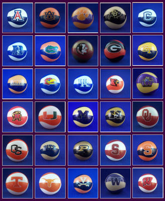 NCAA MINI BASKETBALL 2" BALLS BRAND NEW CAKE TOPPERS/ FAVORS - YOU PICK ...
