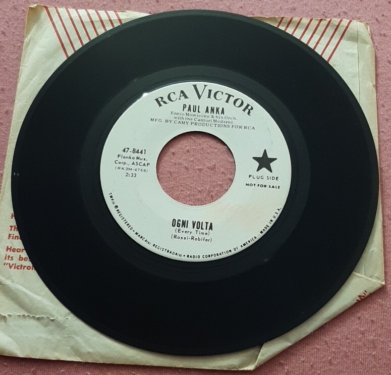 Paul Anka WLP promo 45 Ogni Volta / Cindy Go Home RCA VIctor 47-8441 | eBay