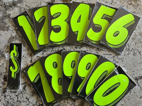 EZ Line Vinyl Decals for Cars Chartreuse Large Number Stickers ...