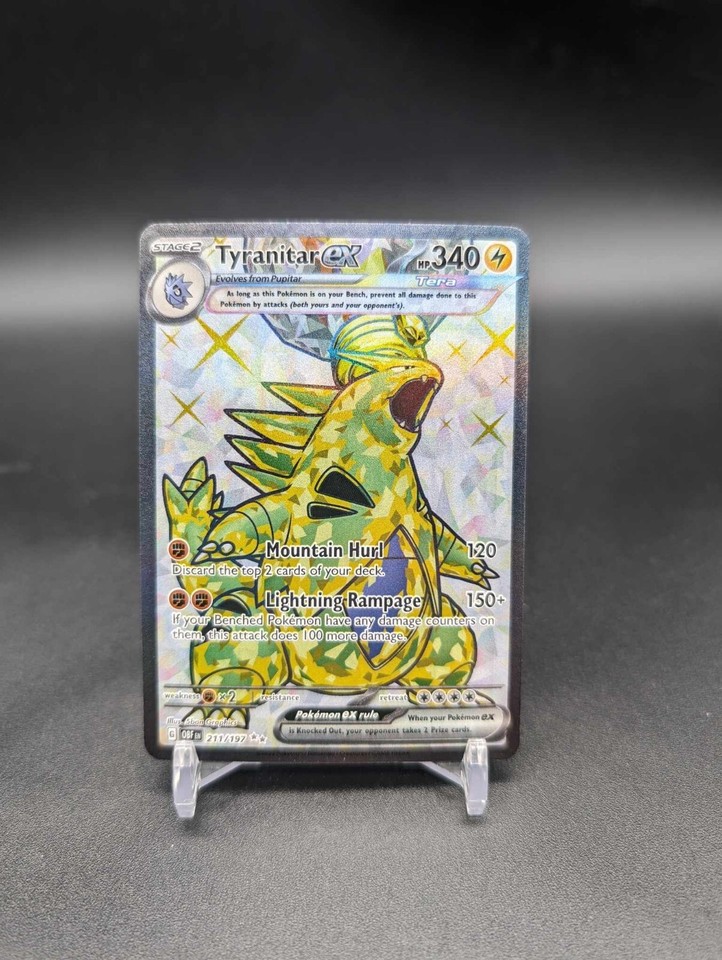 Tyranitar ex Full Art Ultra Rare Pokemon Card OBF 211/197 | eBay