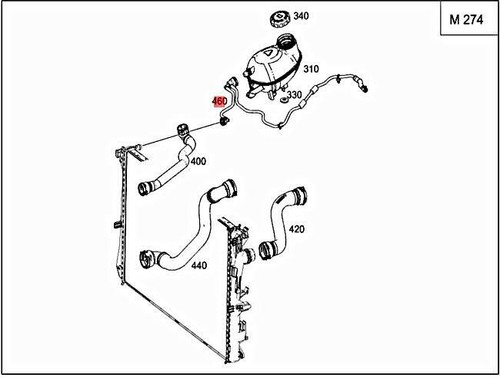 Genuine MERCEDES A205 C205 S205 W205 C-CLASS W205 Vent line 2055012501 ...
