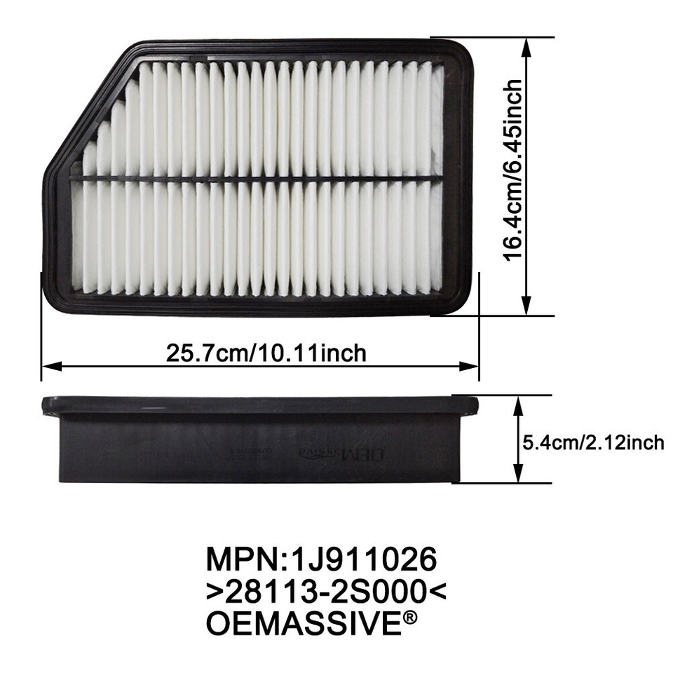 Air Filter for 10-15 Hyundai Tucson Elantra / 11-16 Sportage Forte ...