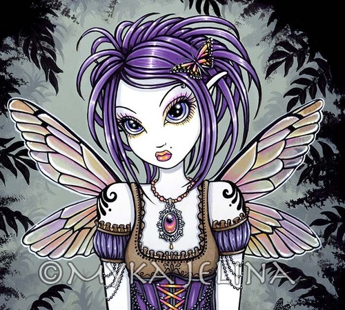 Fairy Art Gothic Dragonfly Water Addison Ltd Edition Embellished CANVAS ...
