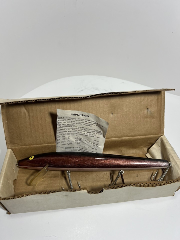 Vintage AC Shiner 1000 Action Certified Shiner Fishing Lure New In Open ...