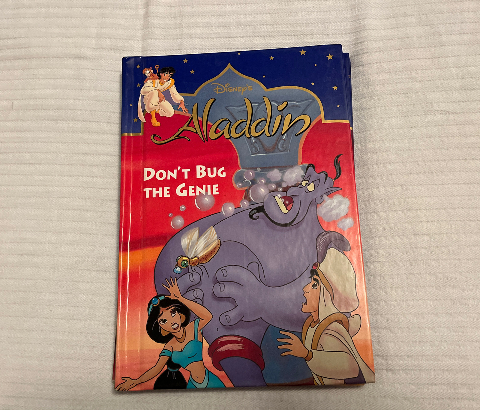 4 Vintage Disney Aladdin Books Abu Jasmine Genie Childrens Kids books ...
