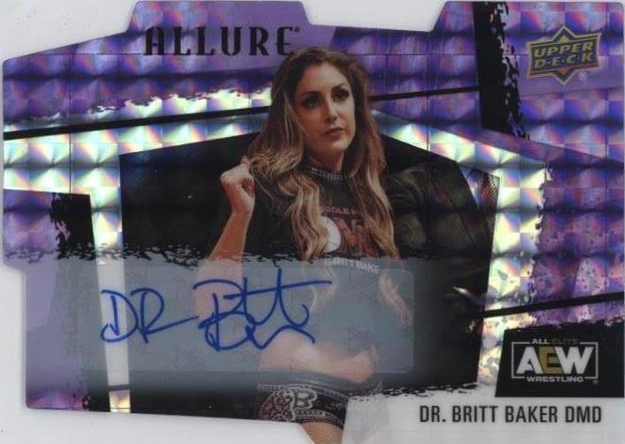 2022 Upper Deck Allure AEW - Horizontal Britt Baker #109 Purple Diamond ...