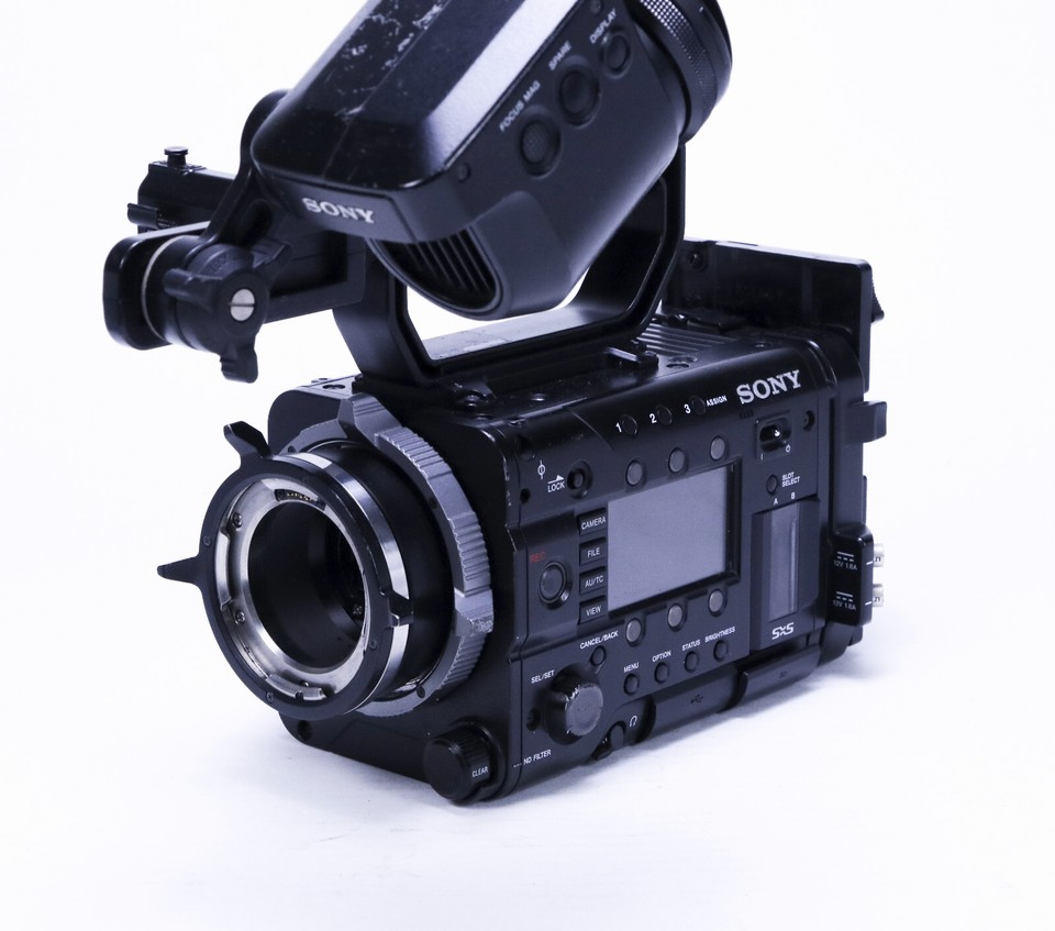 Sony PMW-F55 CineAlta 4K Camera w/ EL-100 EVF, Audio Module, Gold Mount ...