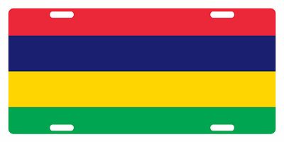 MAURITIUS Flag Custom License Plate NATIONAL Emblem ORIGINAL Version | eBay