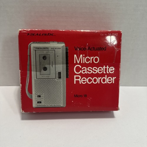 Realistic Micro 18 Voice Actuated Micro Cassette Recorder 14-1042 ...