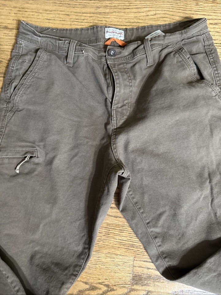 MEN's Weatherproof Vintage Brown Canvas Relaxed Fit Pants 32x29 | eBay