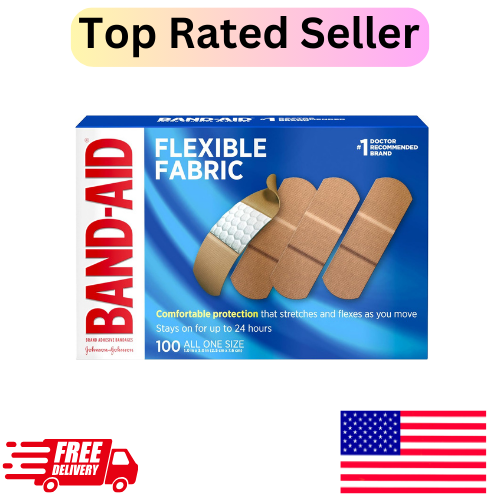 Band-Aid Brand Flexible Fabric Adhesive Bandages for First Aid, 2 size ...