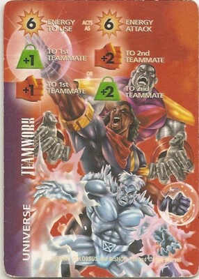 Marvel OVERPOWER Powersurge TEAMWORK 6E SF +1 +2 Iceman Colossus Bishop ...