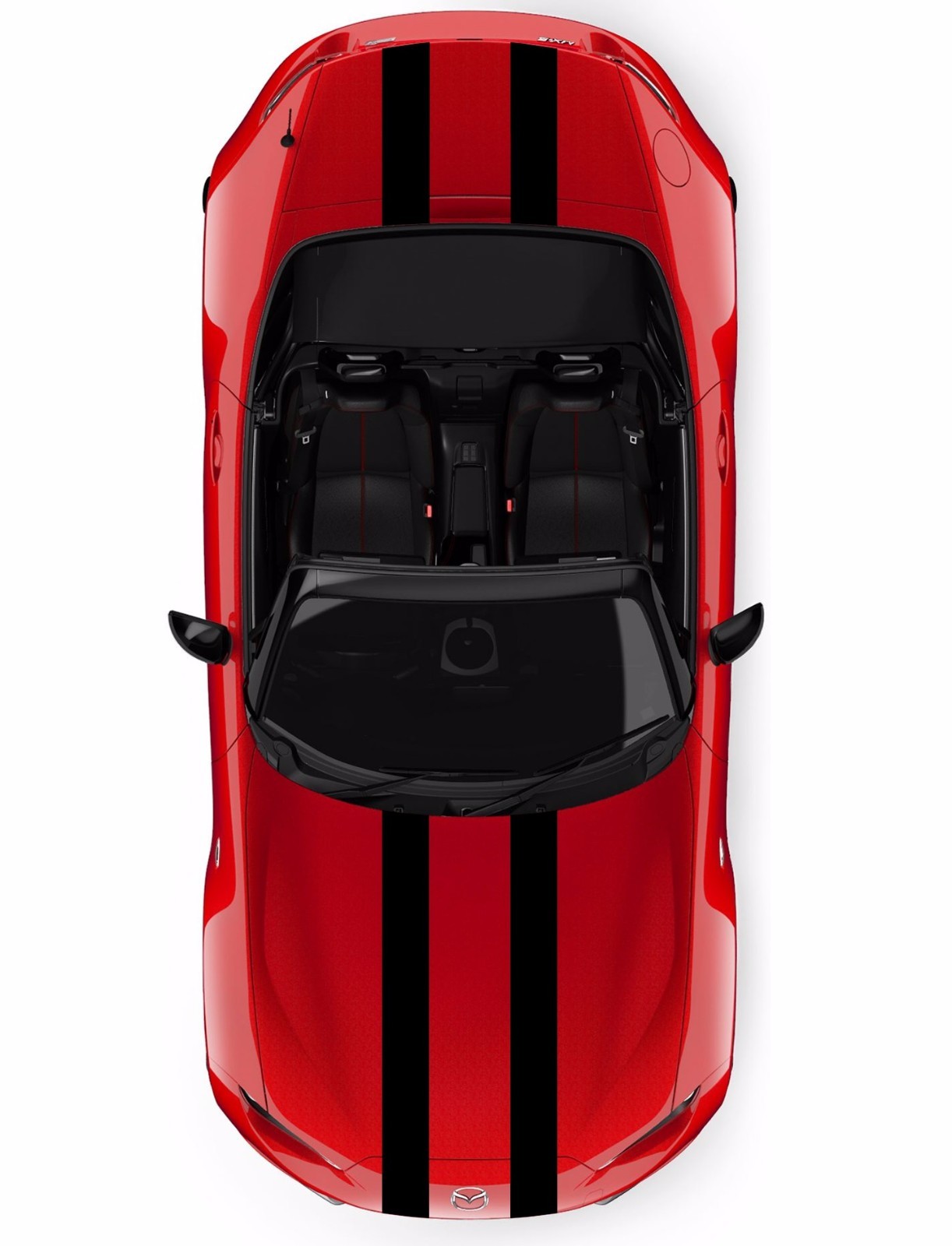 NEW Center Rally RACING STRIPES 6" Double Vinyl Decals (Fits Mazda MX-5 ...