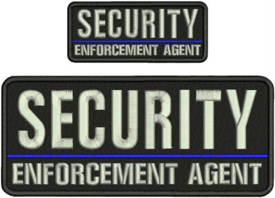 SECURITY ENFORCEMENT AGENT EMB PATCH 4X10 AND 2X5 HOOK ON BACKBLACK ...