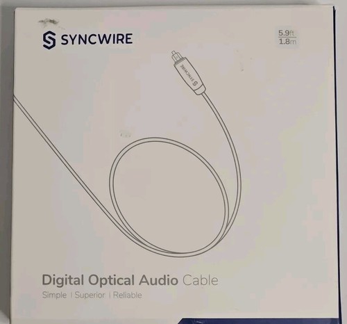 Syncwire Digital Optical Audio Cable Male To Male Toslink Cable 5.9ft/1.8m | eBay