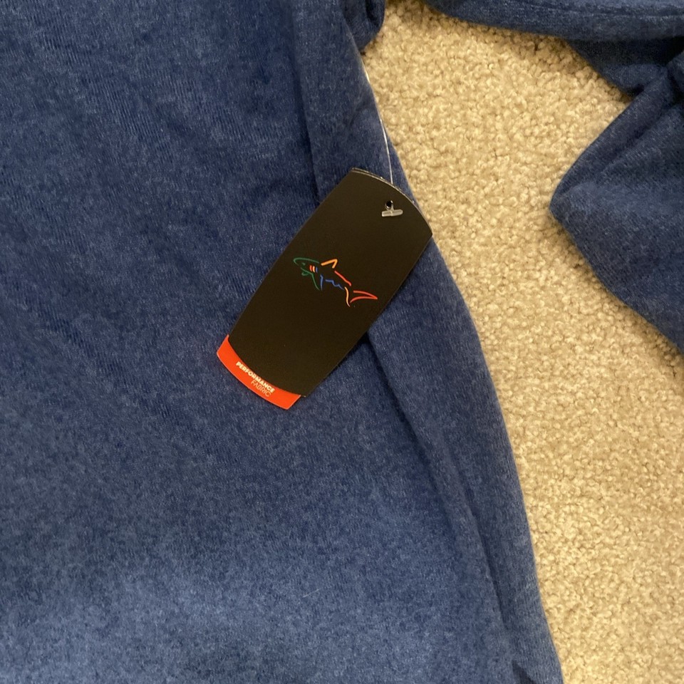 Greg Norman Brand New Navy Blue Quarter Zip Large Polyester, With Tags ...