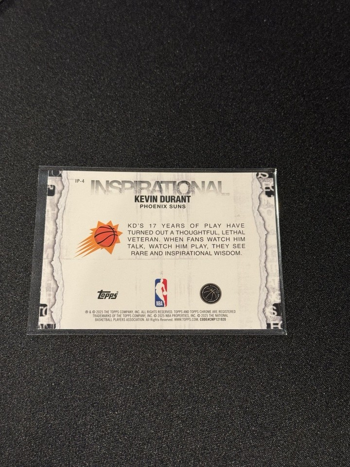 2025-26 Topps Chrome Inspirational Kevin Durant #IP-4 | eBay