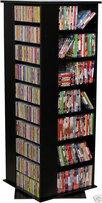 Large 1600 CD Rack / 756 DVD Rack Revolving Rack NEW | eBay