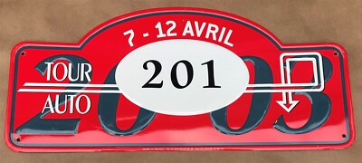 Rally plate auto car rallye Tour Auto 2003 France French race ...