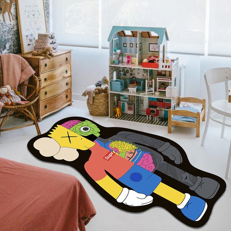 Handmade Hypebeast Rug Carpet Hypebeast Room Decor Bear Brick Kaw ...