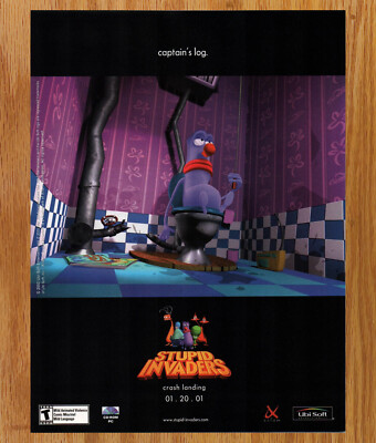 Stupid Invaders Ubisoft - Video Game Print Ad / Poster Promo Art 2000 ...