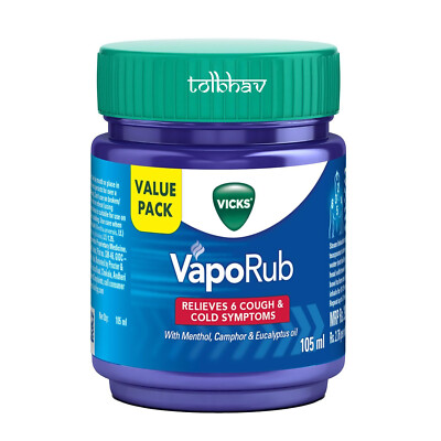 Vicks Vaporub Super Saver Pack 105 ml Relieves Blocked Nose Cough ...