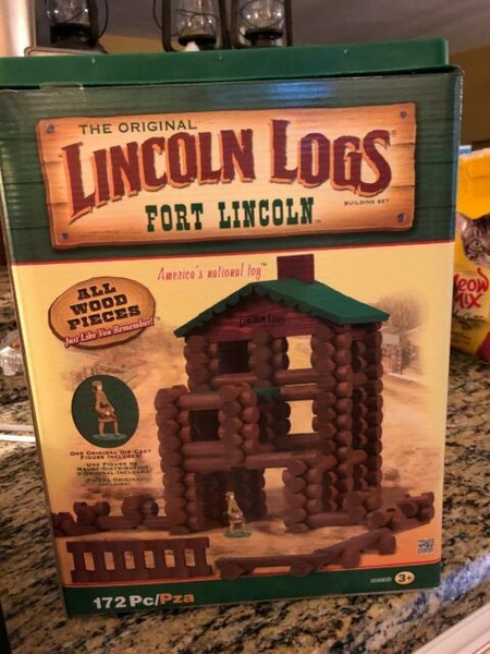 Lincoln Logs Fort Building Set Brown Green - With Die-cast Figure for ...