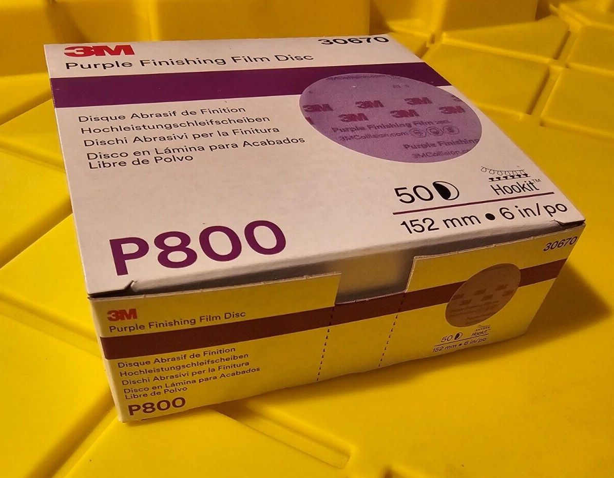 3M Purple Finishing Film Hookit Disc 6 Inch P800 Grit 30670 for sale ...