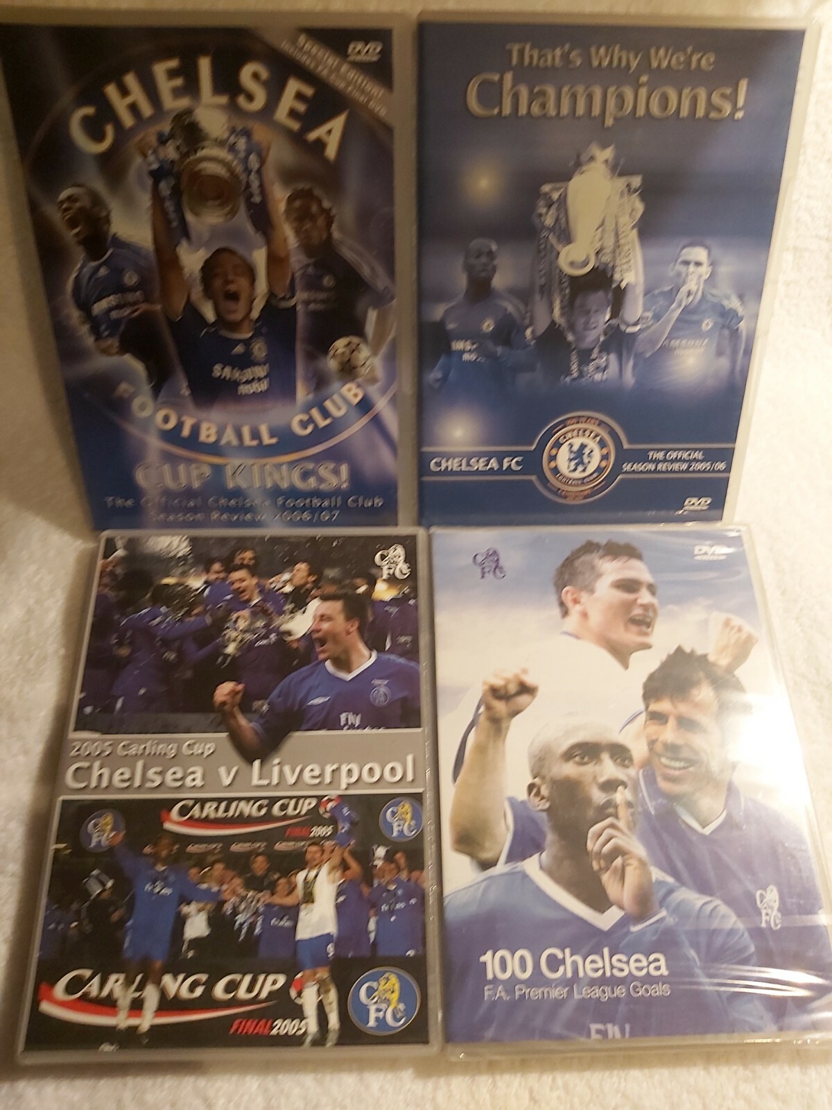 CHELSEA FC (10 DVD'S LIKE NEW) 10 VERY RARE DVD'S (COMES WITH SPECIAL ...
