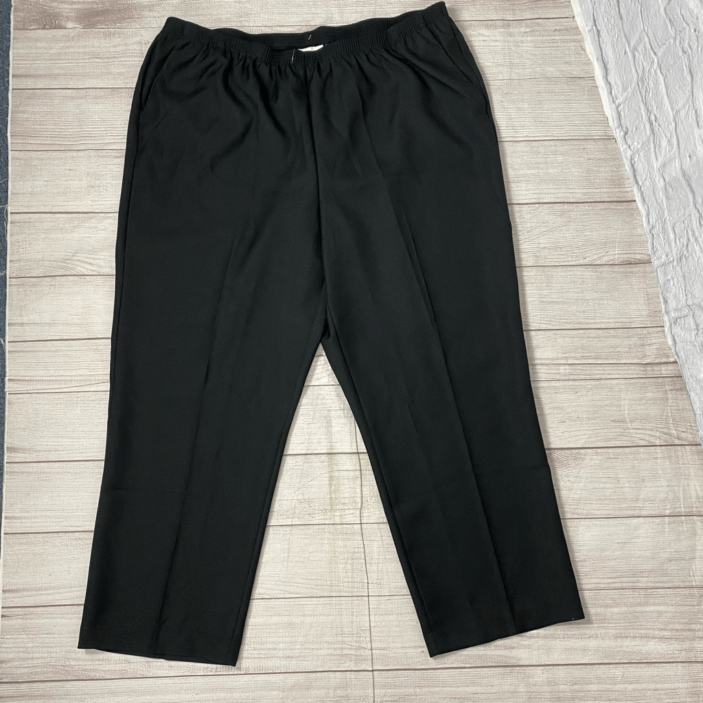 Alfred dunner women 24W pull on elastic waist slacks black brand new | eBay