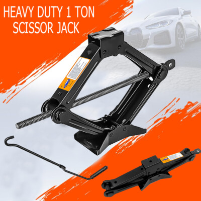 1 Tonne Scissor Jack Wind Up Jack for Car Van with Crank Speed Handle ...