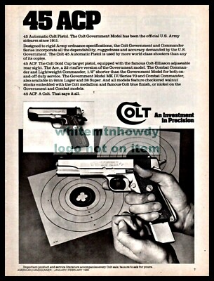 1980 COLT Gov't Government Model 1911 & Combat Commander Pistol PRINT ...