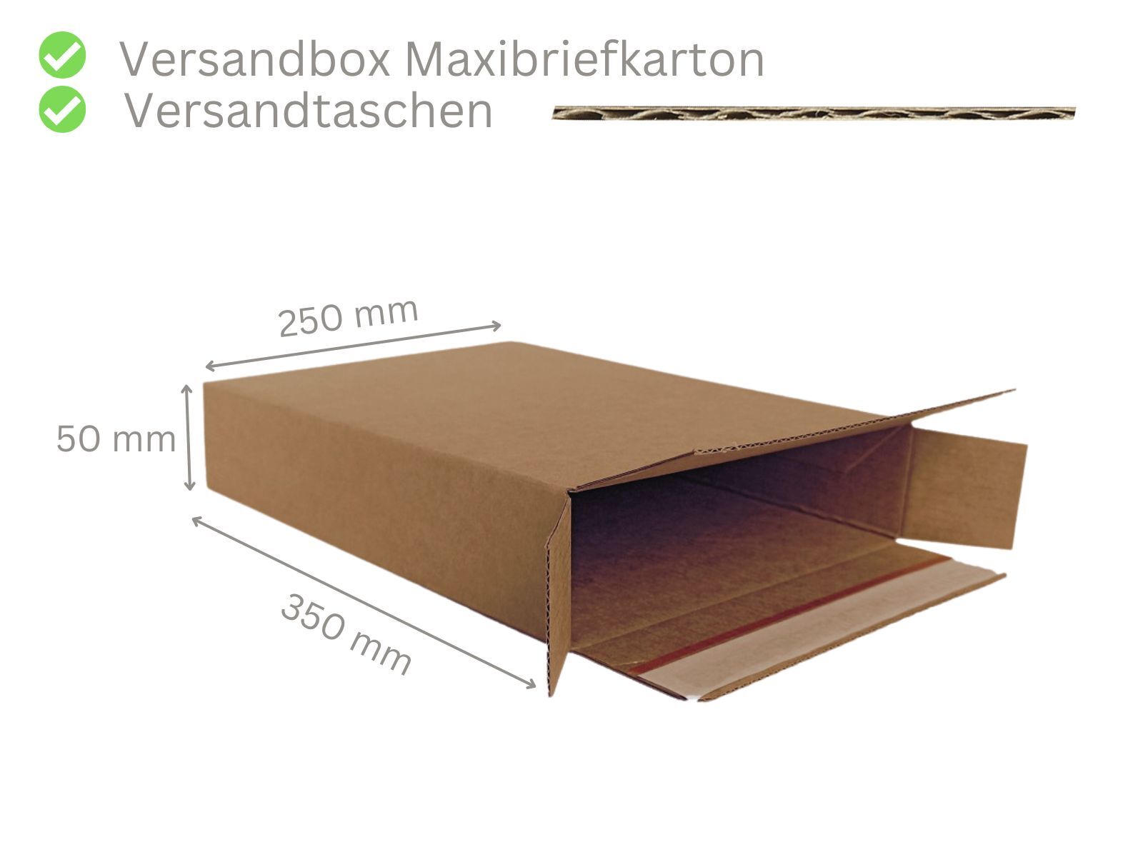 Maxibrief Kartons Versandbox Selbstklebend und Aufreißfaden ...