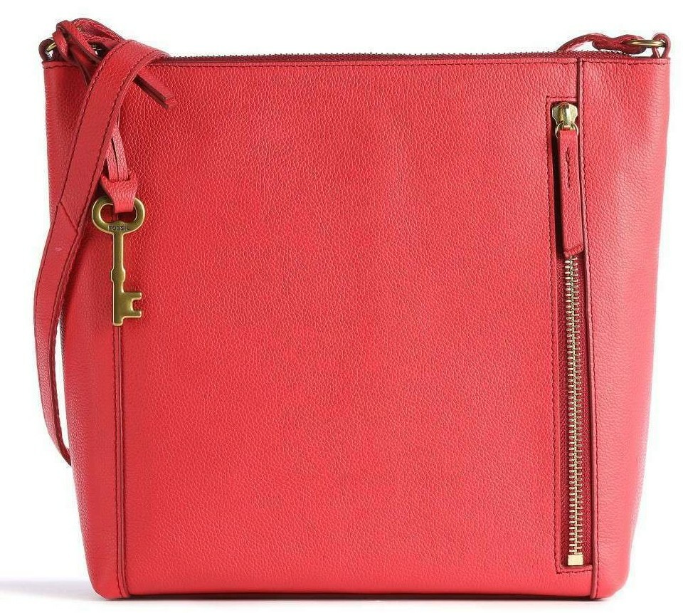 Fossil Tara Crossbody Cherry Red Pink Leather Handbag ZB7851618 NWT ...