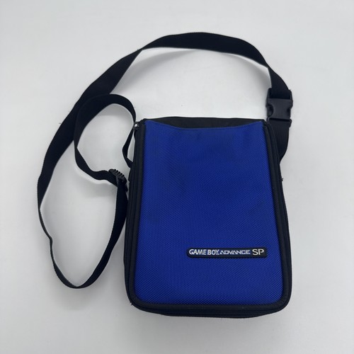 GameBoy Advance SP Carrying Travel Case With Strap Zipper Blue Black | eBay