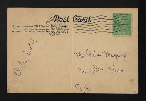 1940 anti-FDR Roosevelt Willkie Prez Campaign Postcard Ima Simp Alfred ...