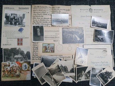 original german Pre/post ww2 Bundle Photos Documents Vote Berhof ...