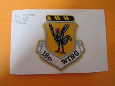 MILITARY PATCH US AIR FORCE 18TH WING TACTICAL FIGHTER | eBay