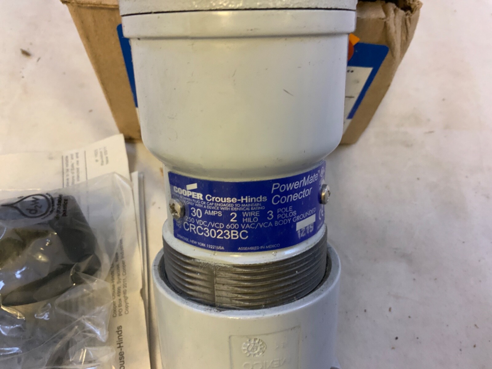 CROUSE HINDS 30 AMP 2W 3P CONNECTOR CRC3023BC MATES WITH CDR3023 = APP ...