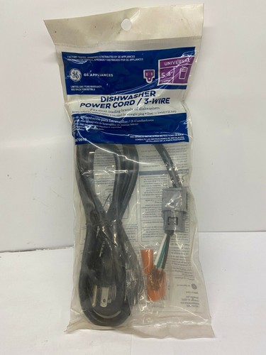 GE Universal 3-Wire Dishwasher Power Cord 5.4ft New WX09X70910 New ...
