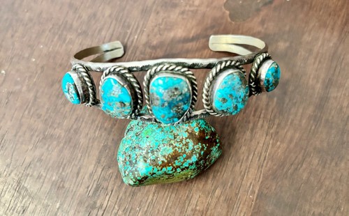 Vintage Navajo bracelet with pyrite matrix turquoise | eBay